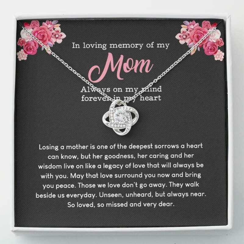In Loving Memory Of Mom Necklace - Memorial Necklace Gift For Daughter ...